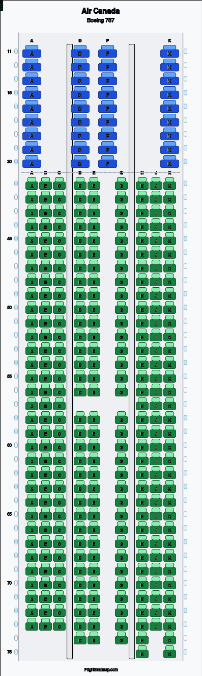 Air Canada Boeing 787 Seat Map & Seating Chart | Flight Seatmap