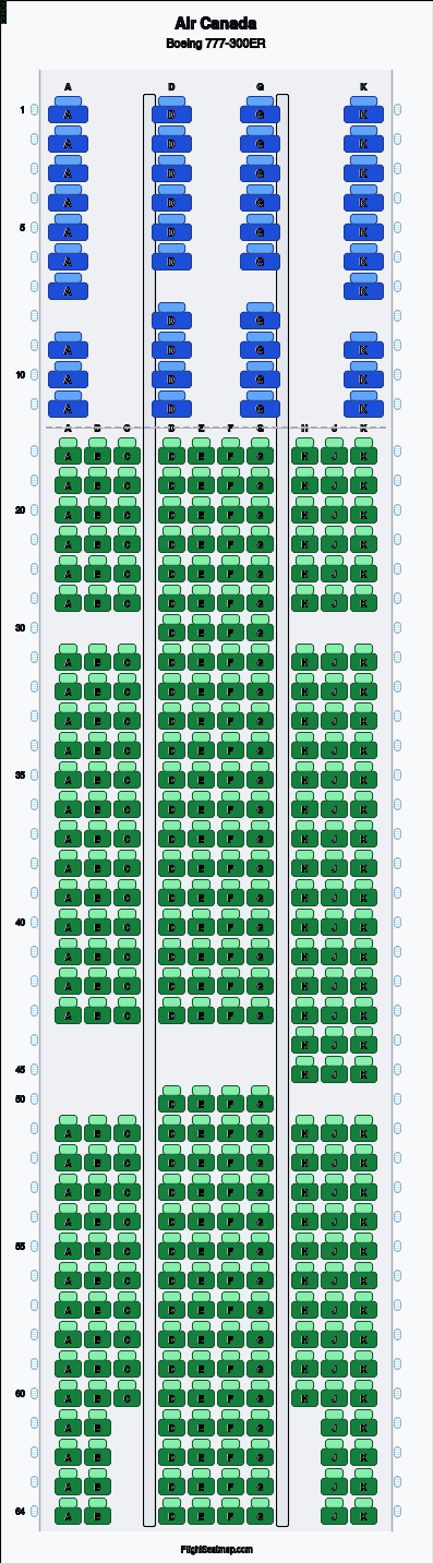 Air Canada Boeing 777-300ER Seat Map & Seating Chart | Flight Seatmap