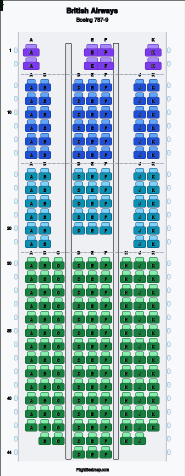 BA212 Seat Map - British Airways Boston to London | Flight Seatmap