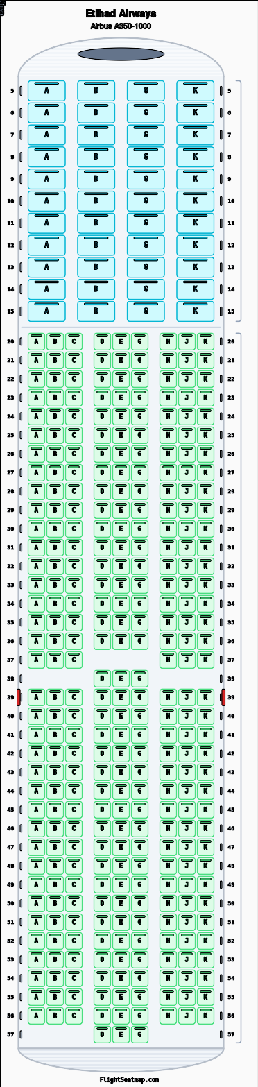 EY22 Seat Map - Etihad Airways Toronto to Abu Dhabi | Flight Seatmap