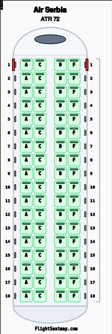 Air Serbia - ATR 72 Seat Map & Seating Chart (1 | Flight Seatmap