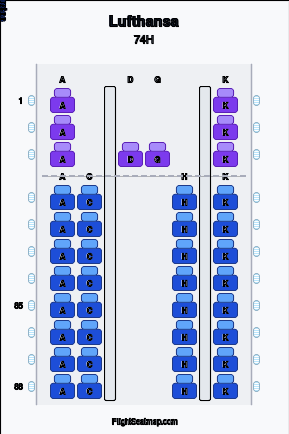 LH457 Seat Map - Lufthansa Los Angeles to Frankfurt | Flight Seatmap