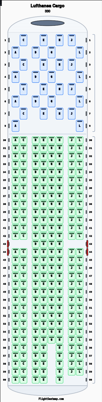 LH5241 Seat Map - Lufthansa Cargo Rio De Janeiro to | Flight Seatmap