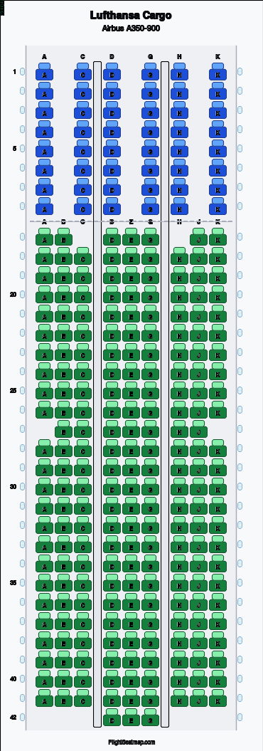 LH461 Seat Map - Lufthansa Cargo Miami to Munich | Flight Seatmap