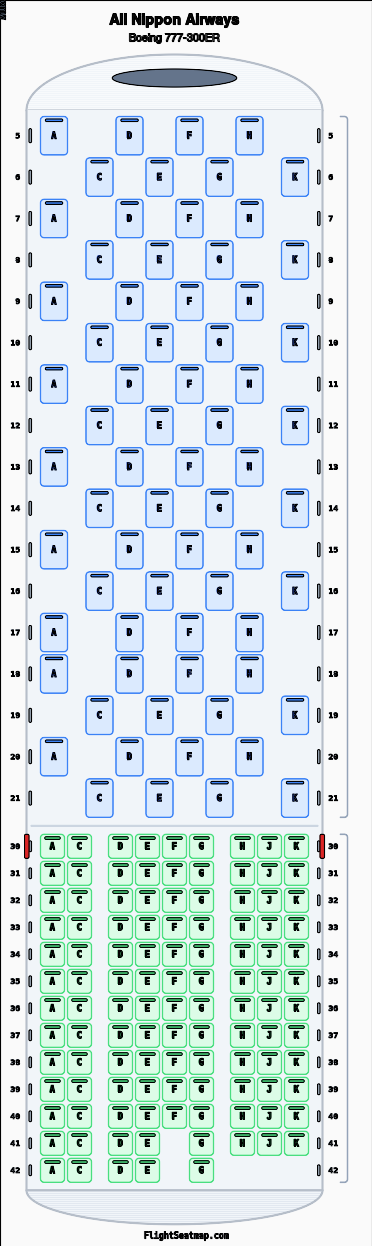 NH112 Seat Map - All Nippon Airways Tokyo to Chicago | Flight Seatmap