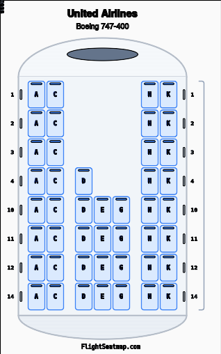 United Airlines Boeing 747-400 Seat Map & Seating | Flight Seatmap